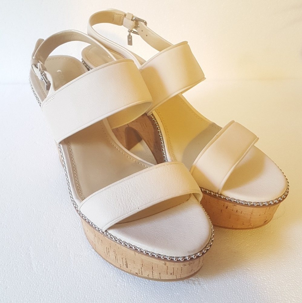 Coach Quartz Women Open Toe Leather Platform Shoe - Gem